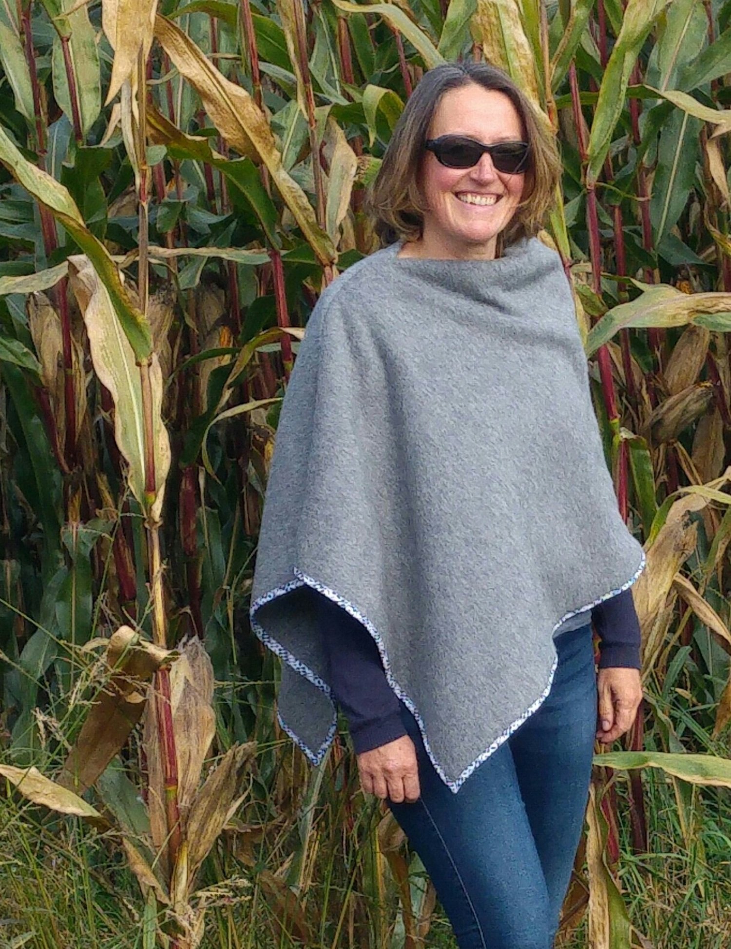 Ratz-Fatz Poncho nähen mit nur einer Naht