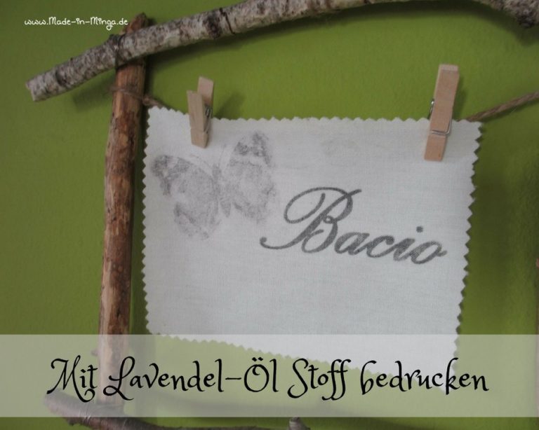 Lavendeldruck auf Baumwolle, drucken mit Lavendelöl